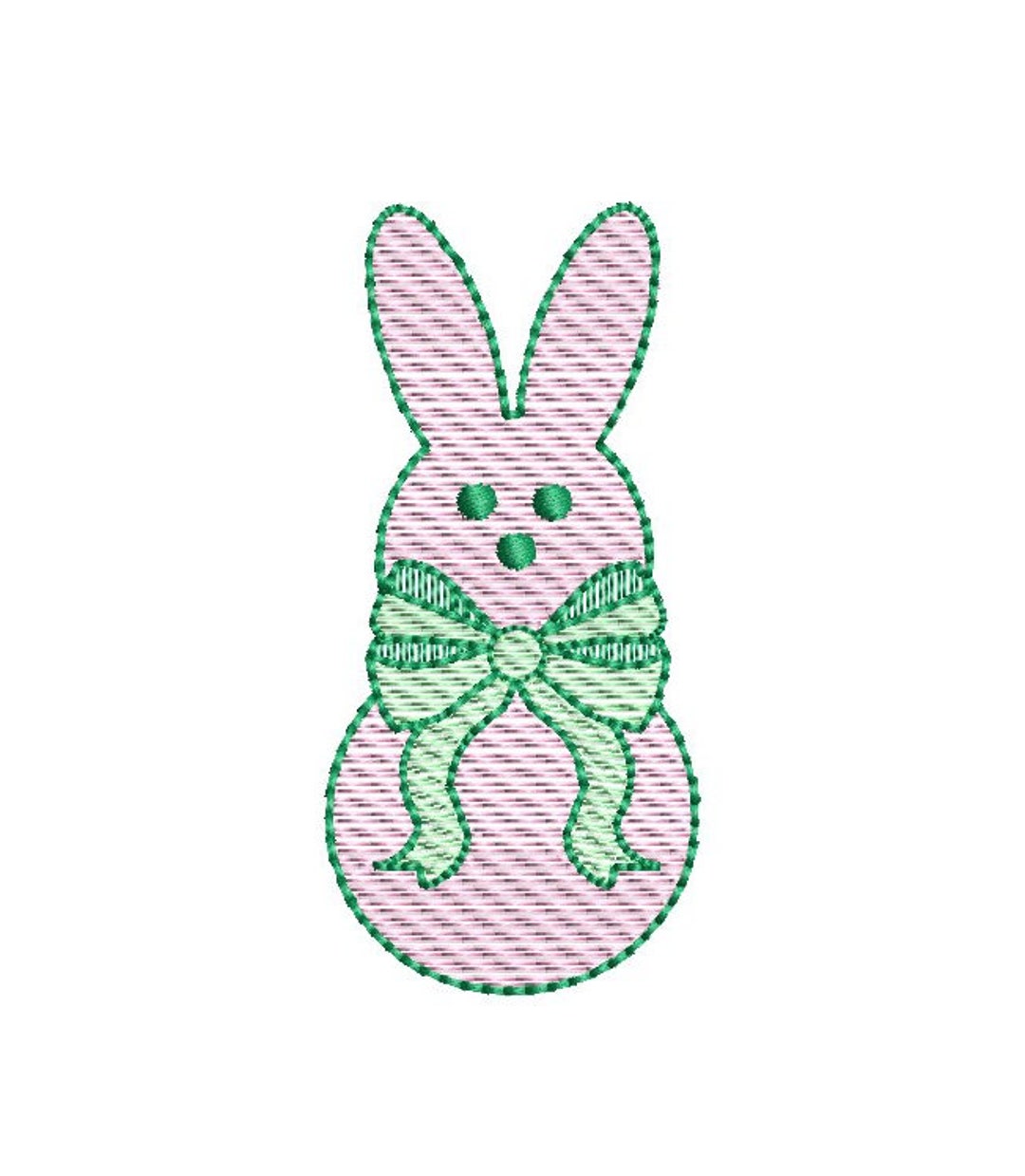 Easter Bunny Rabbit With Large Girly Bow Sketch Style 5 Sizes Machine ...