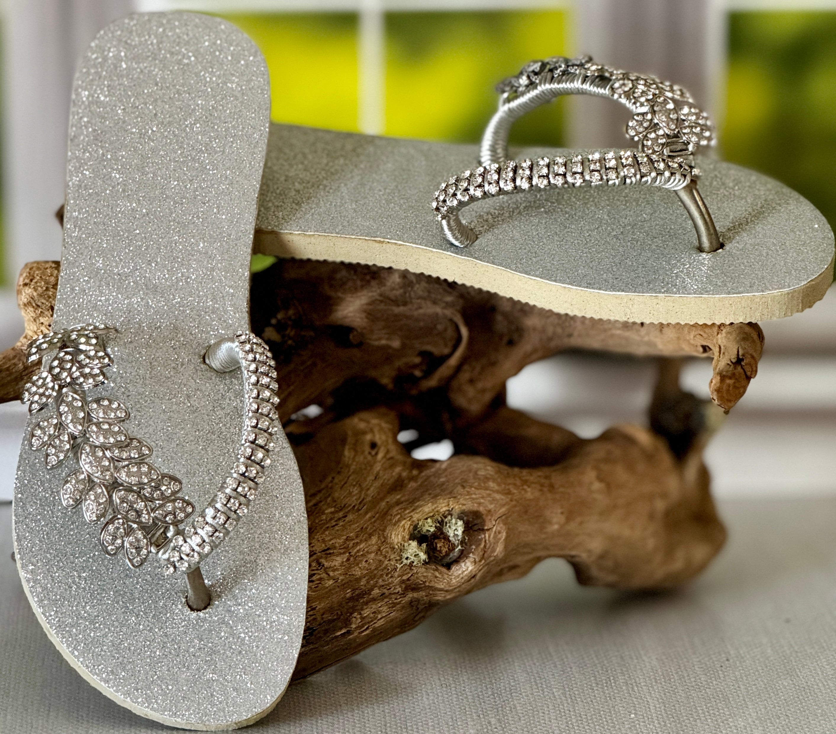 Sunset Glow Bridal Flip Flop Handmade Sparkly Crystal Rhinestone Sandal ...
