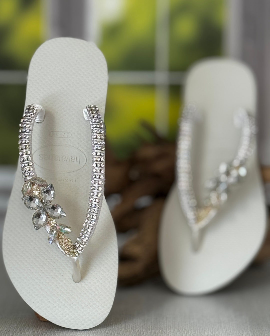 Destination Bride Flip Flop Custom Made Crystal Sandal Handmade ...