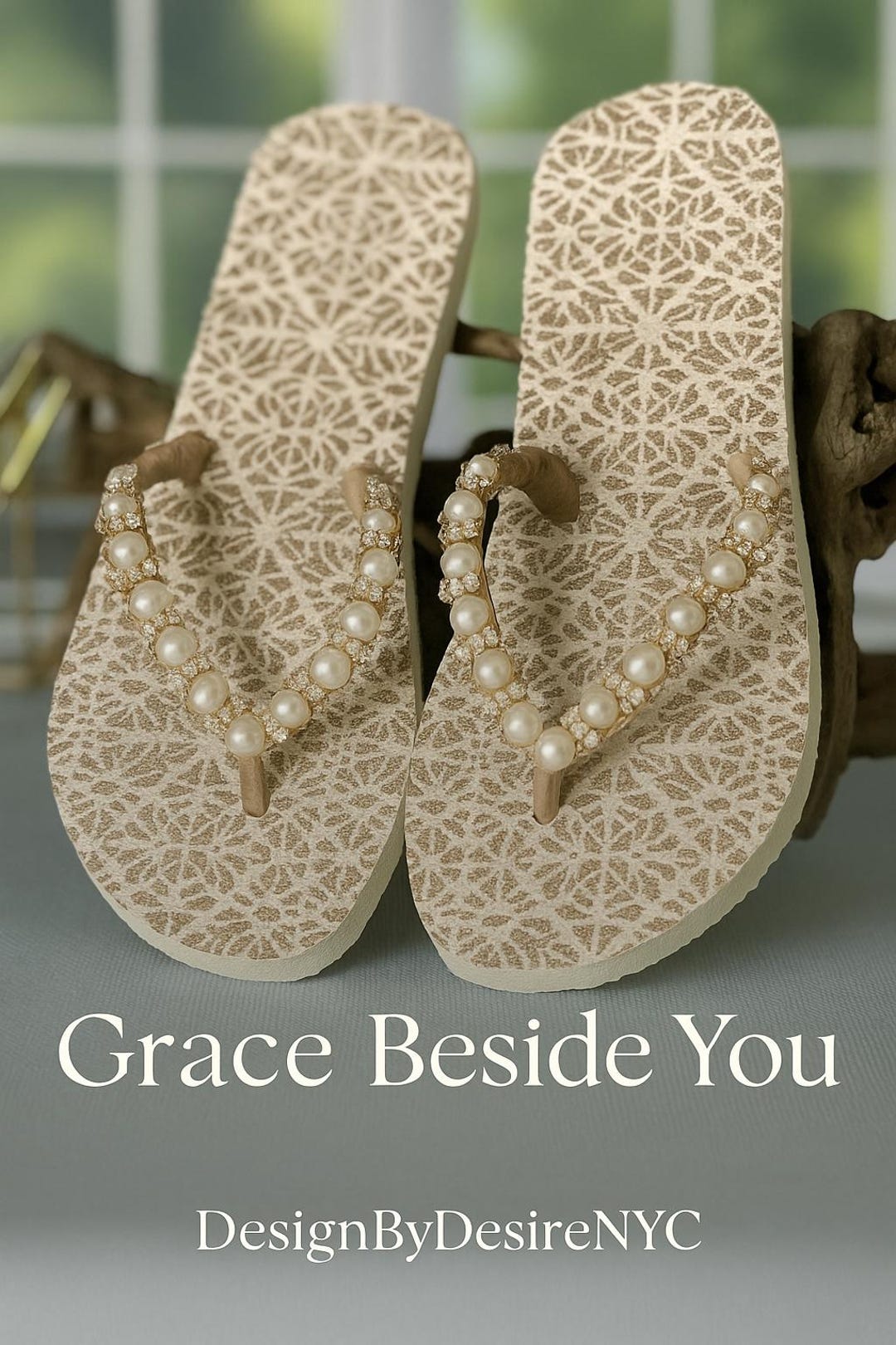 Pearl Wedding Flip Flop Handmade Sandal Custom Summer Bride Shoe ...