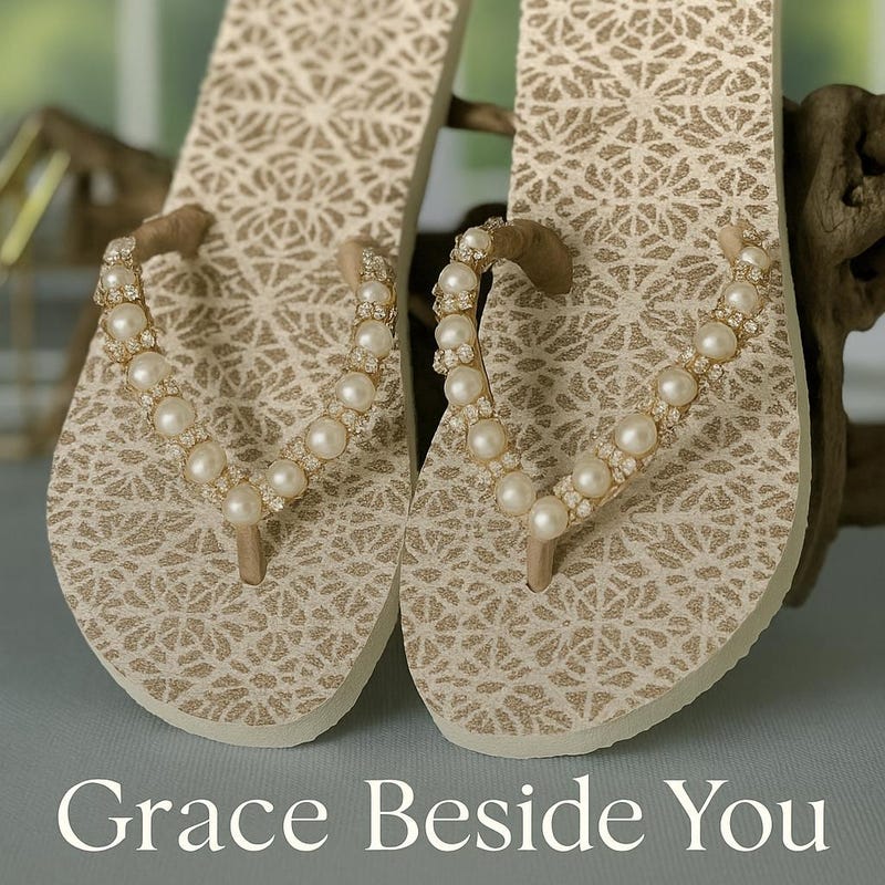 Pearl Flip Flops - Etsy