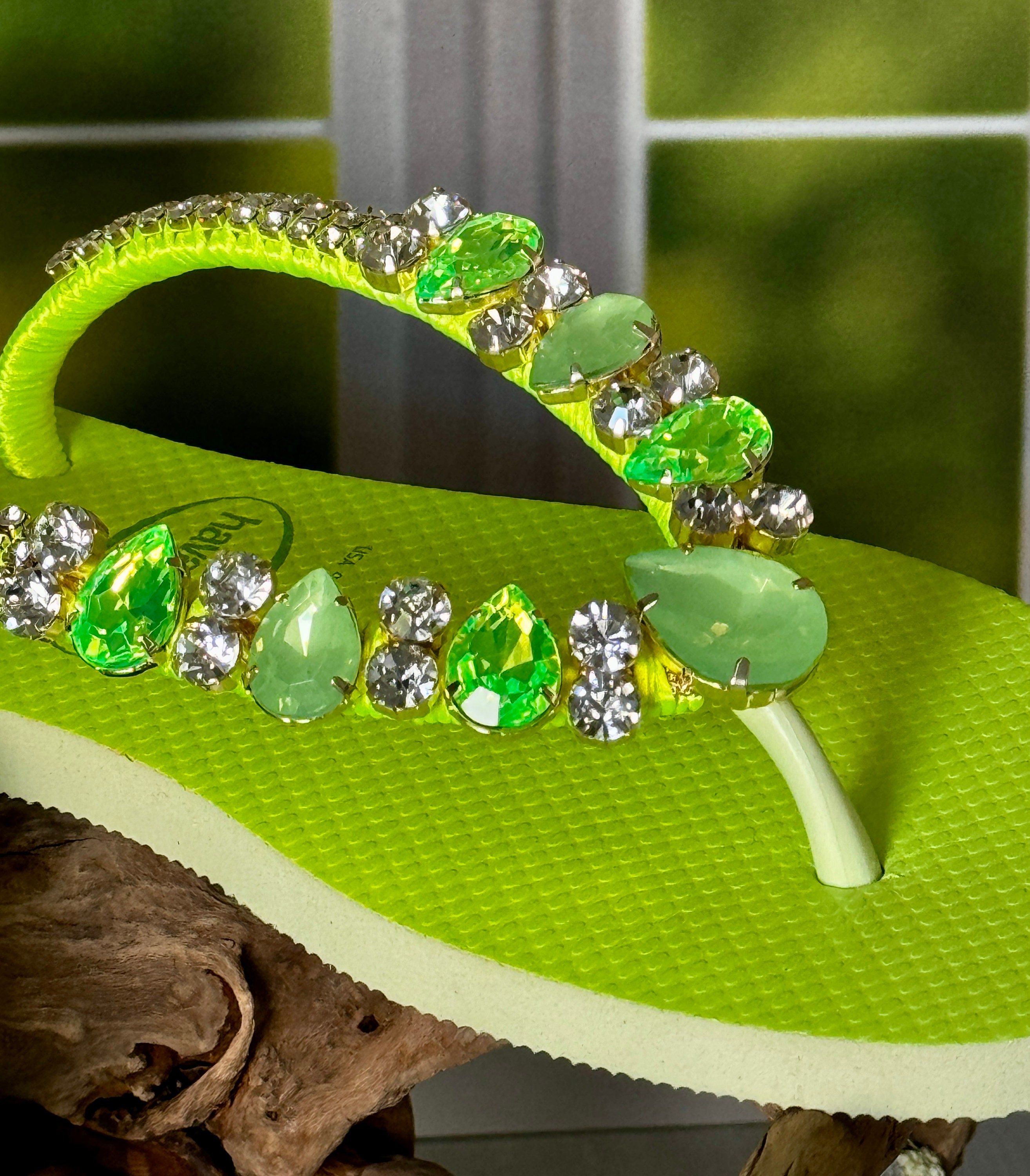 Bedazzled Neon Woman Flip Flop Summer Gift for Her Bachelorette Party ...