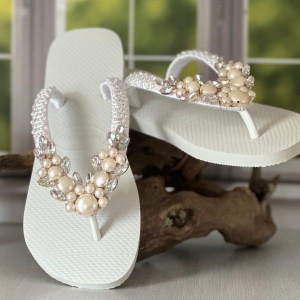 Bride Flip Flops - Etsy