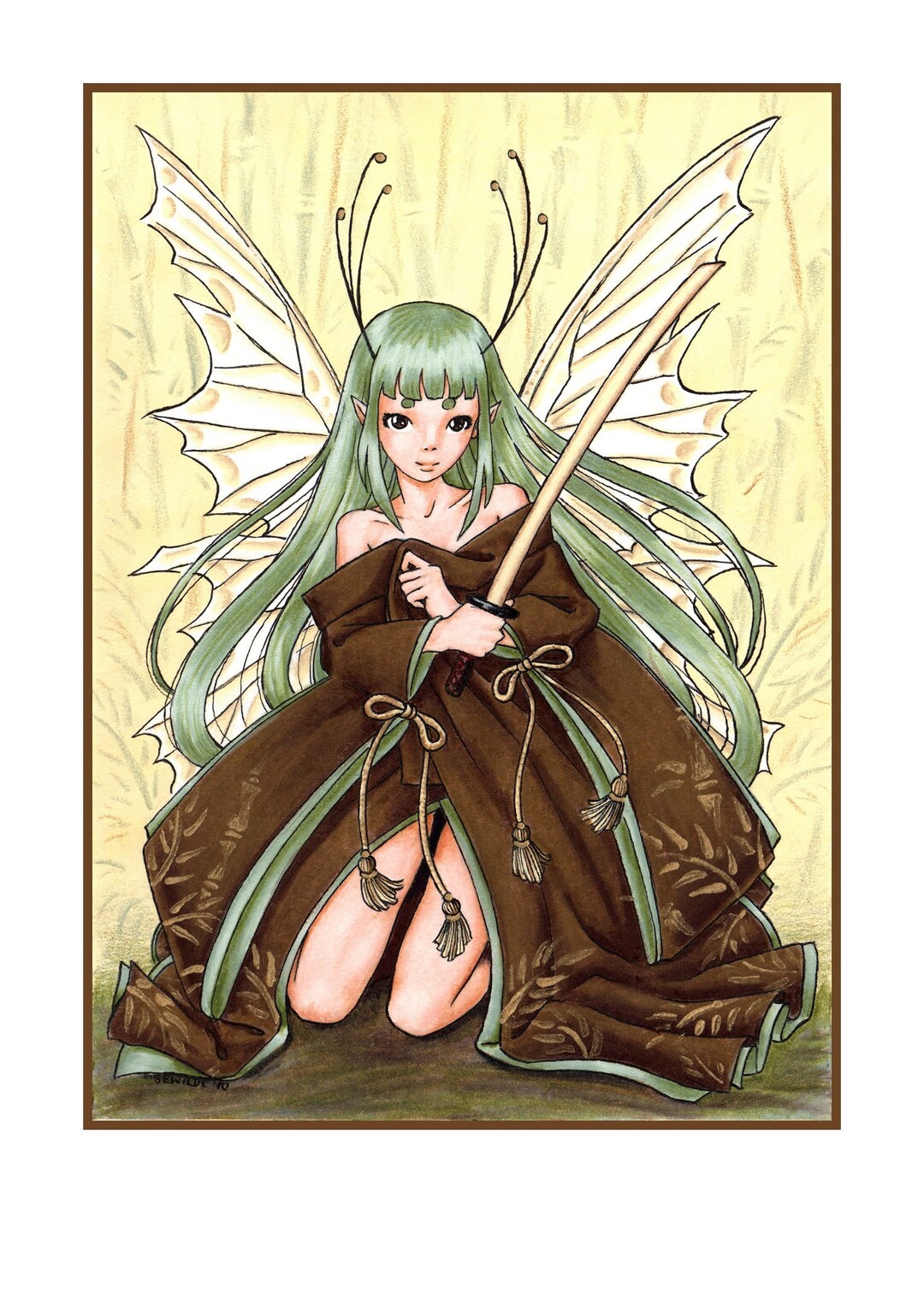 Bamboo Princess, Fantasy Japanese Fairy Art Print, Limited Edition - Etsy