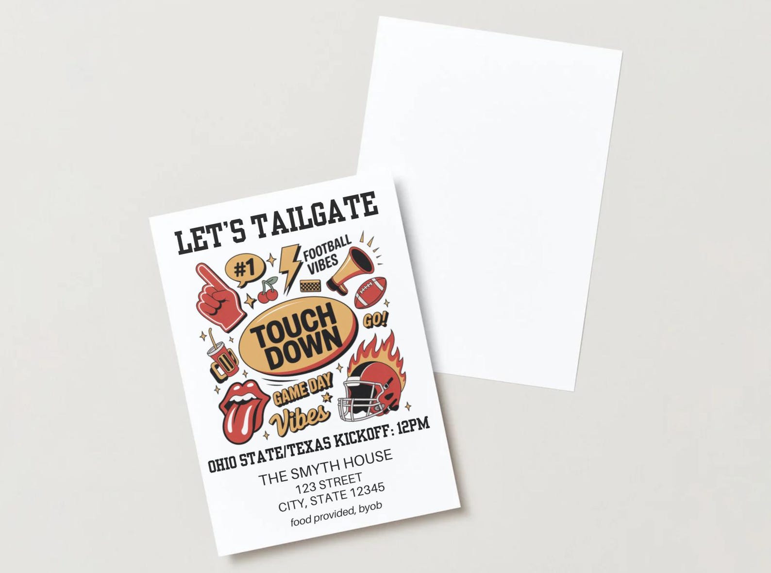Football Party Invite Digital, Football Tailgate Party Invite, Tailgate ...