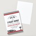 Fast One Birthday Invitation: Race Car Theme (canva Template Digital ...