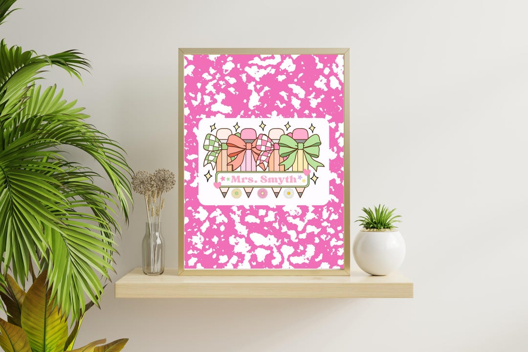 Personalized Teacher Classroom Poster, Teacher Appreciation Gift ...