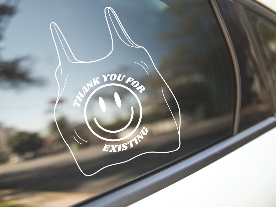 Thank You for Existing Grocery Bag Decal Sticker for Cars, Laptops ...