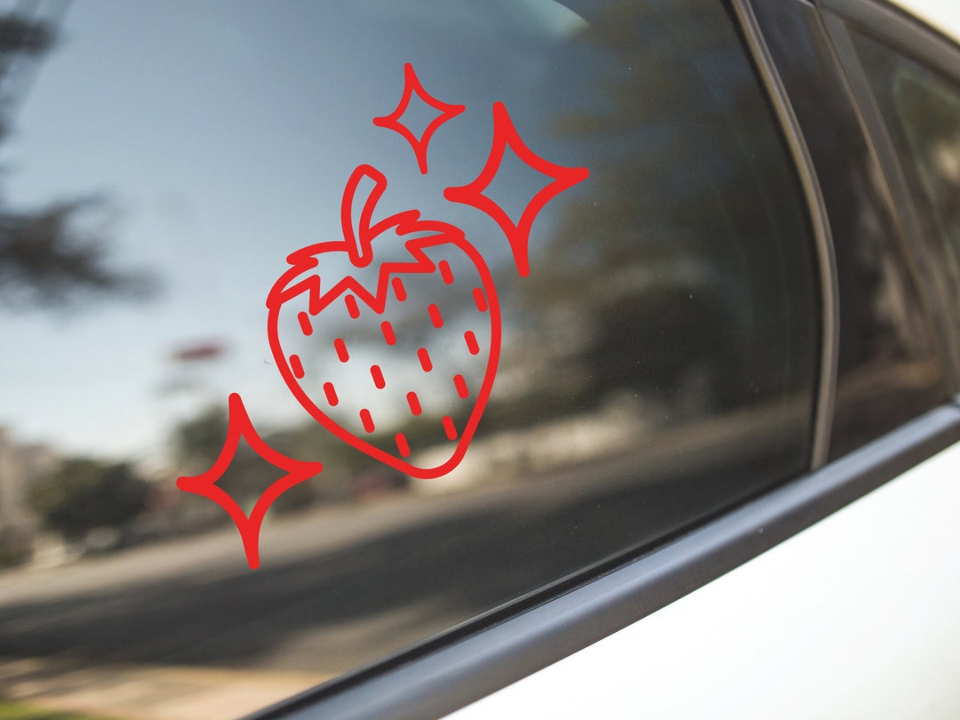 Strawberry Decal Sticker for Cars, Laptops, Walls, Phones, Cute Sticker ...