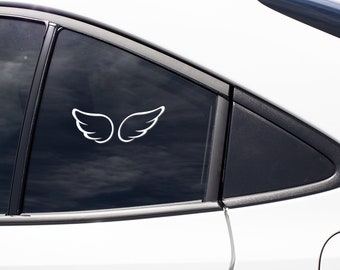 Angel Wings With Gold Halo Decal Sticker - Etsy
