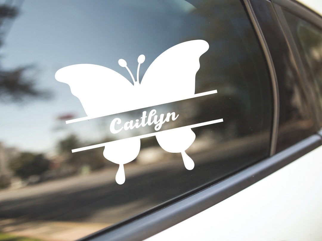 Butterfly Monogram Decal Sticker for Cars, Laptops, Tumblers, Walls ...