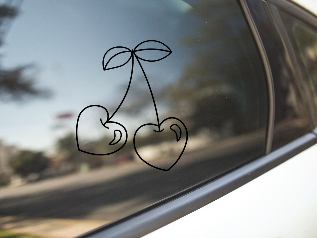 Cherries Hearts Decal Sticker for Cars, Laptops, Tumblers, Walls ...