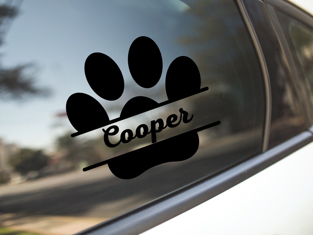Paw Print Monogram Decal Sticker for Cars, Laptops, Tumblers, Walls ...