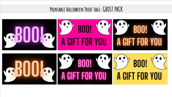 PRINTABLE Halloween Gift Tags GHOST Variety Pack 11 - Etsy