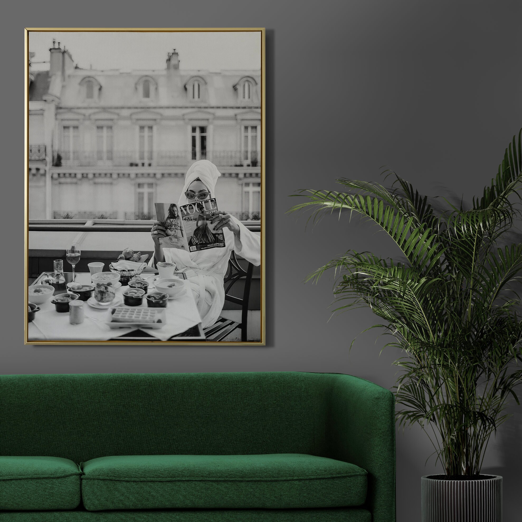 Girl in Paris Poster Print, Designer Luxury Canvas, Fashion Wall Decor ...