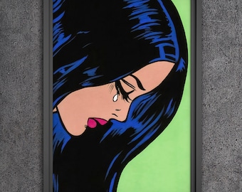 Girl Crying Poster - Etsy