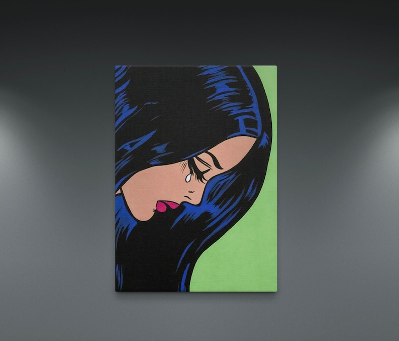 Pop Art "girl Crying" Canvas Print, Pop Art Poster, Fashion Wall Decor ...