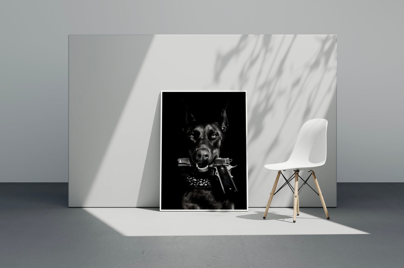 Doberman Gun Poster, Hypebeast Canvas, Luxury Designer Fashion Dog ...