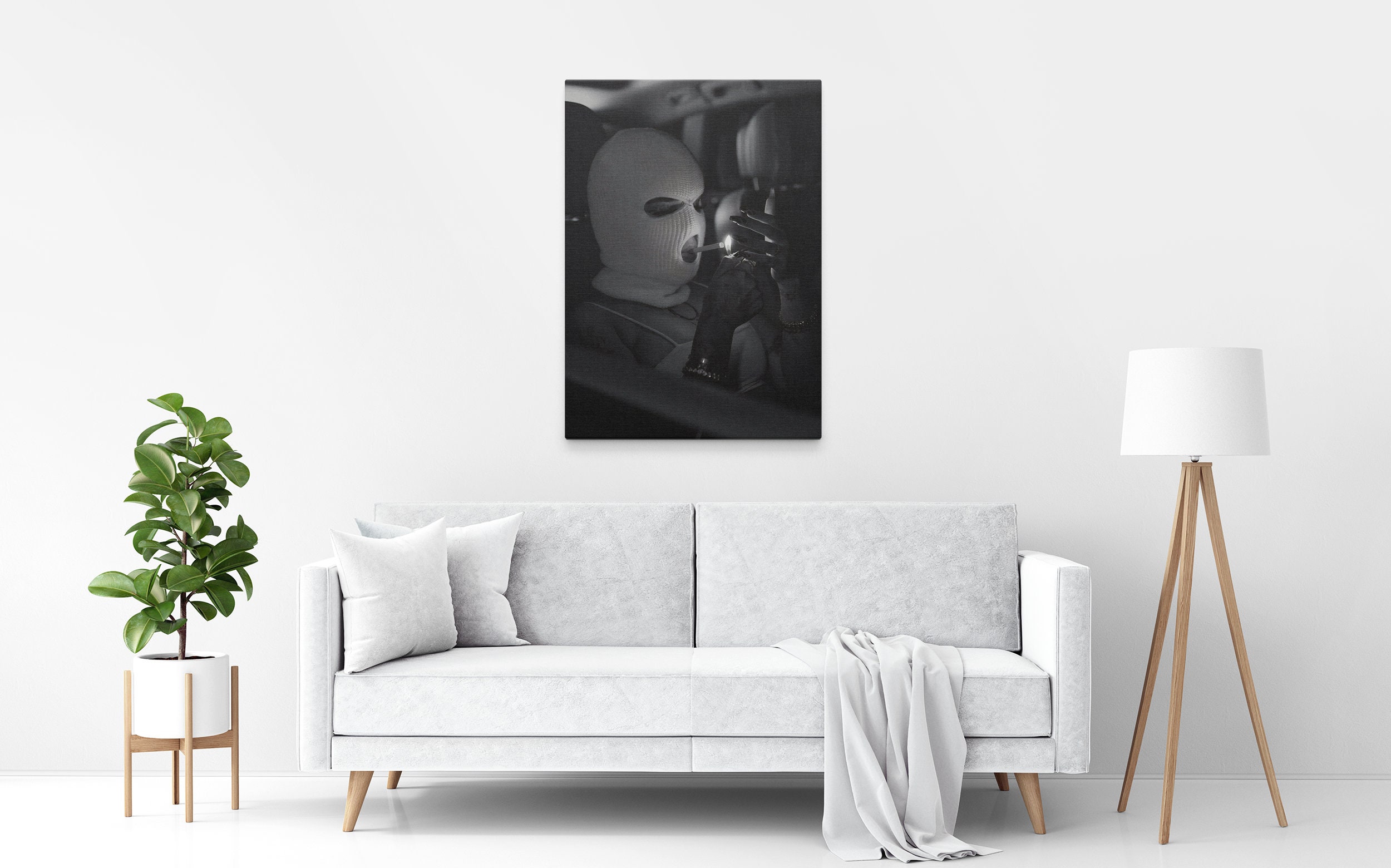 Ski Mask Girl Canvas Poster, Luxury Old Money Canvas Print, Girl ...