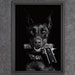 Doberman Gun Poster, Hypebeast Canvas, Luxury Designer Fashion Dog ...