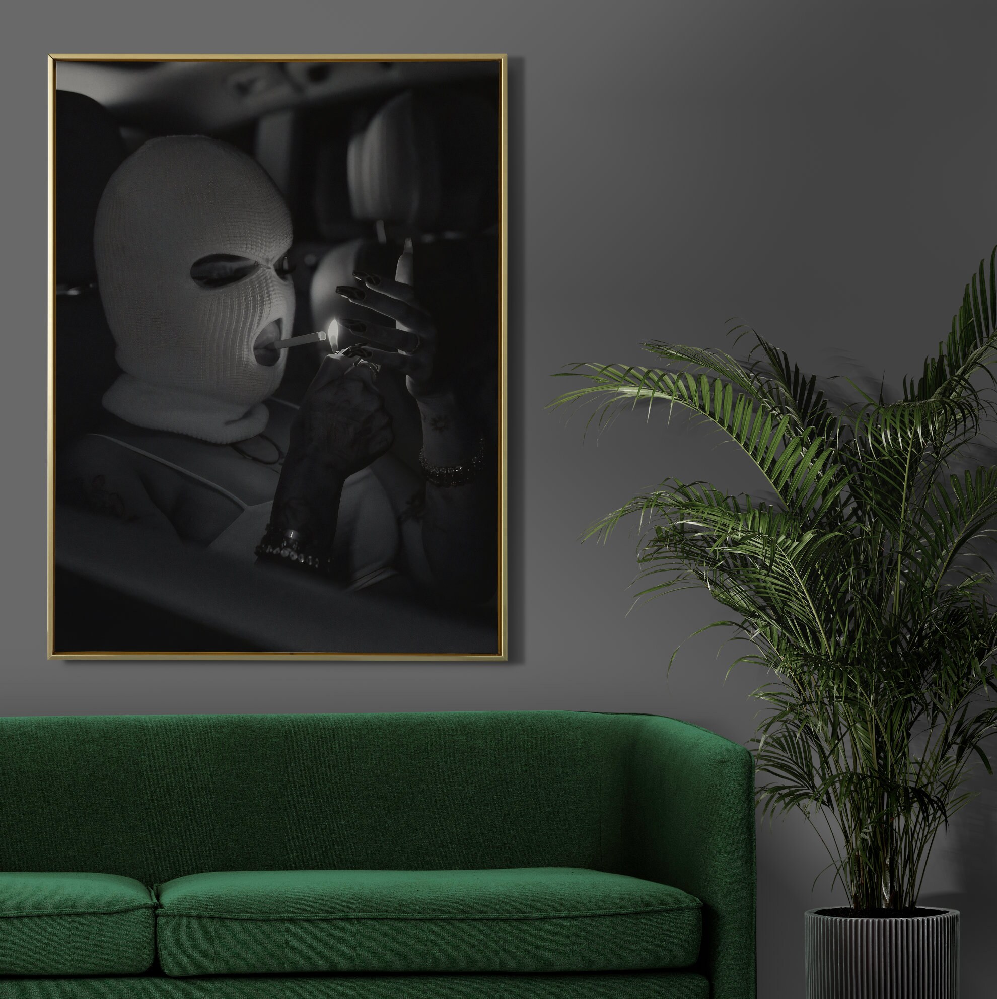 Ski Mask Girl Canvas Poster, Luxury Old Money Poster Print, Girl ...