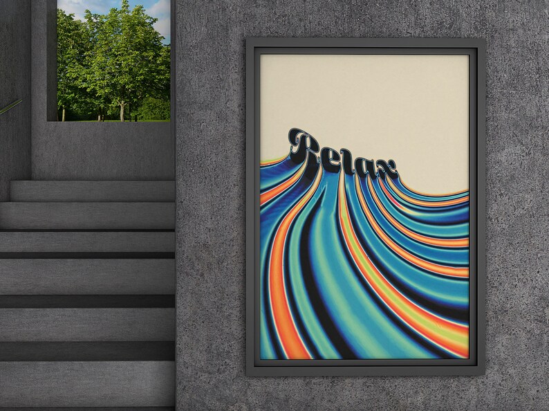 Relax Motivational Poster Print, Aesthetic Print Poster, Positive Quote ...