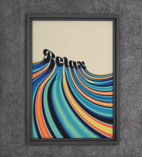 Relax Motivational Poster Print Aesthetic Print Poster - Etsy