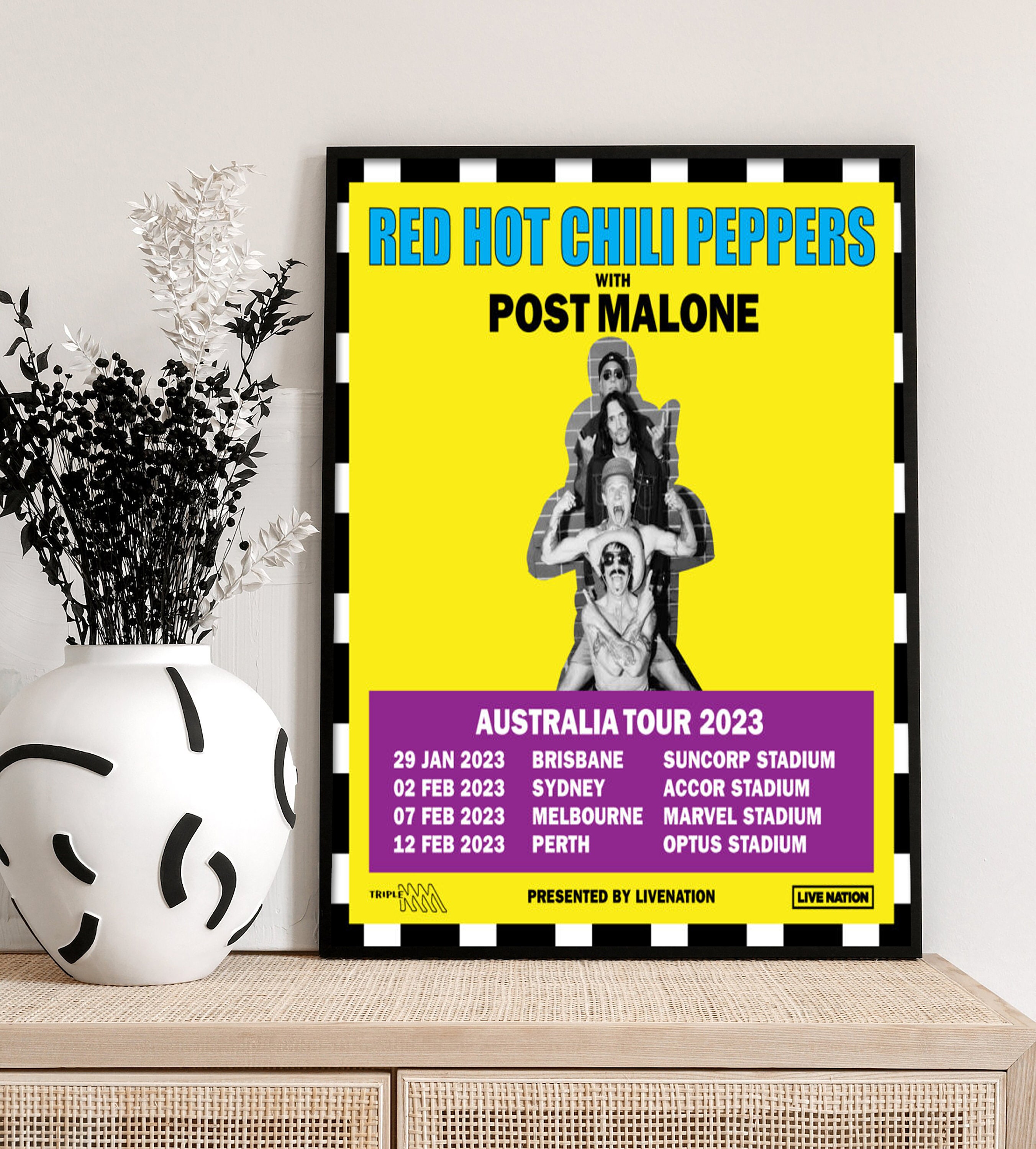 Red Hot Chili Peppers Tour Australia 2023 Poster - Australia Album sold ...