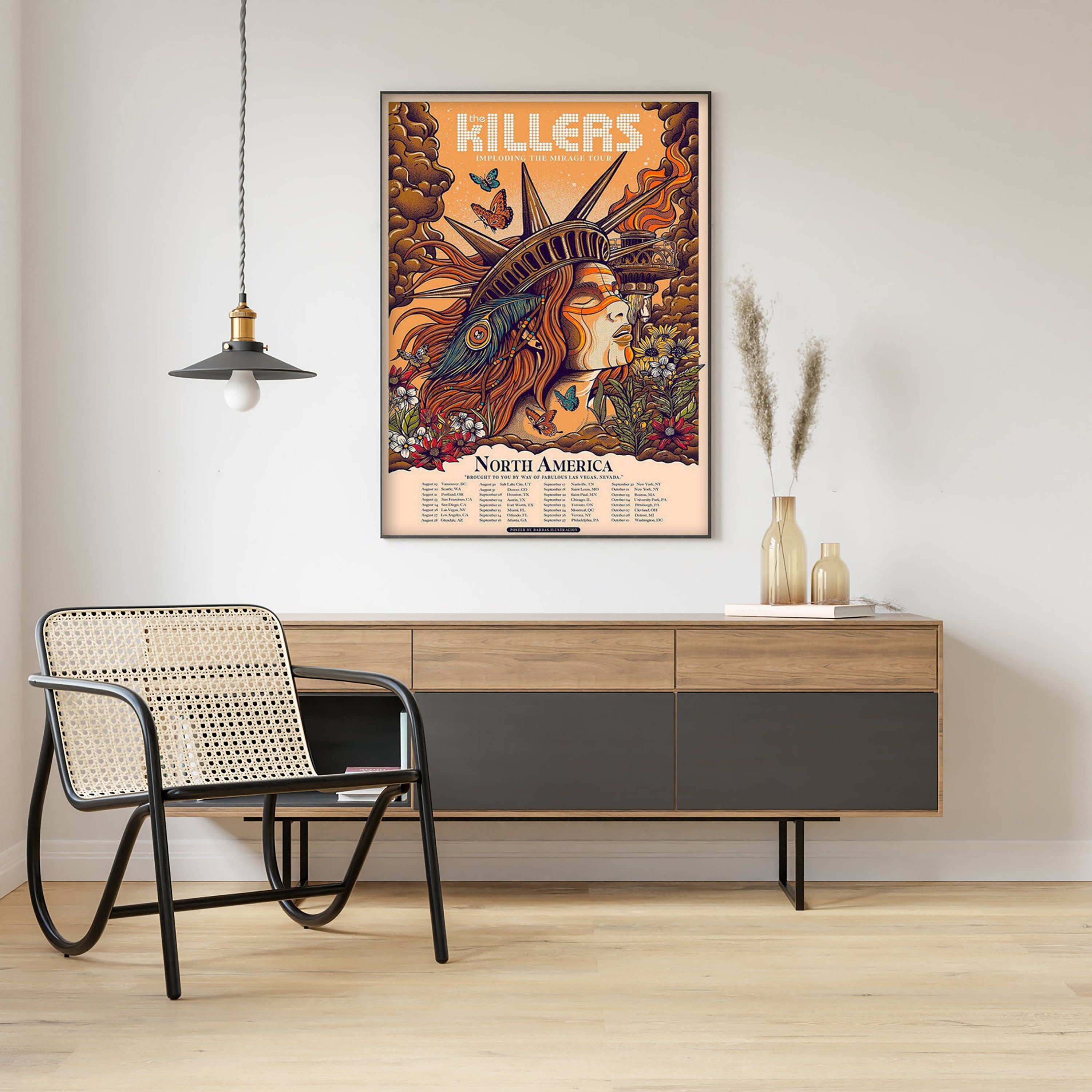 Imploding The Mirage Tour Poster, The Killers North American 2022 Tour Poster sold by Love Gun ...