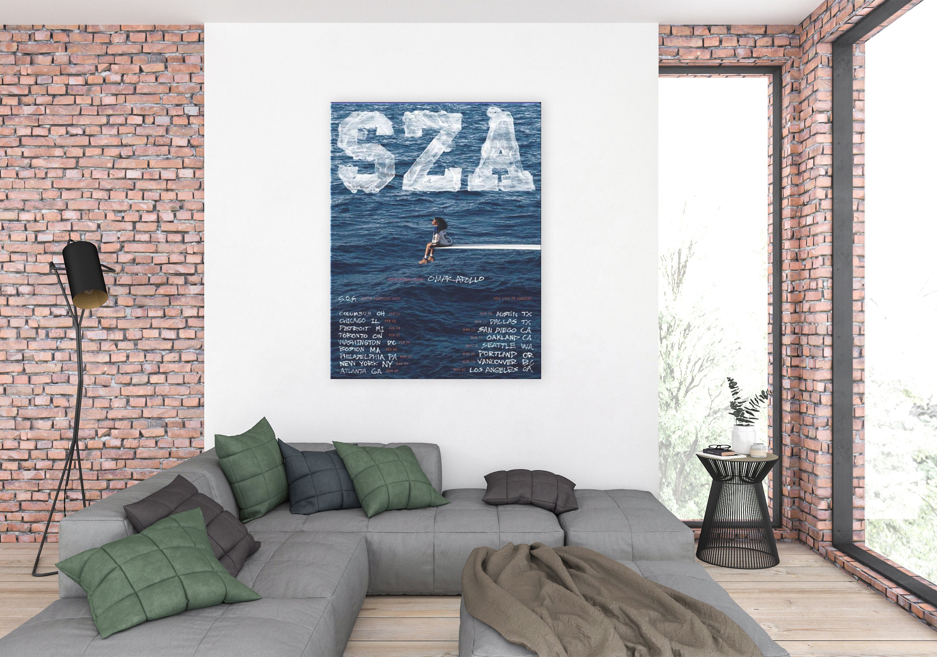 SZA North American Tour 2023 Wall Art - Fanmade SOS Tour Poster