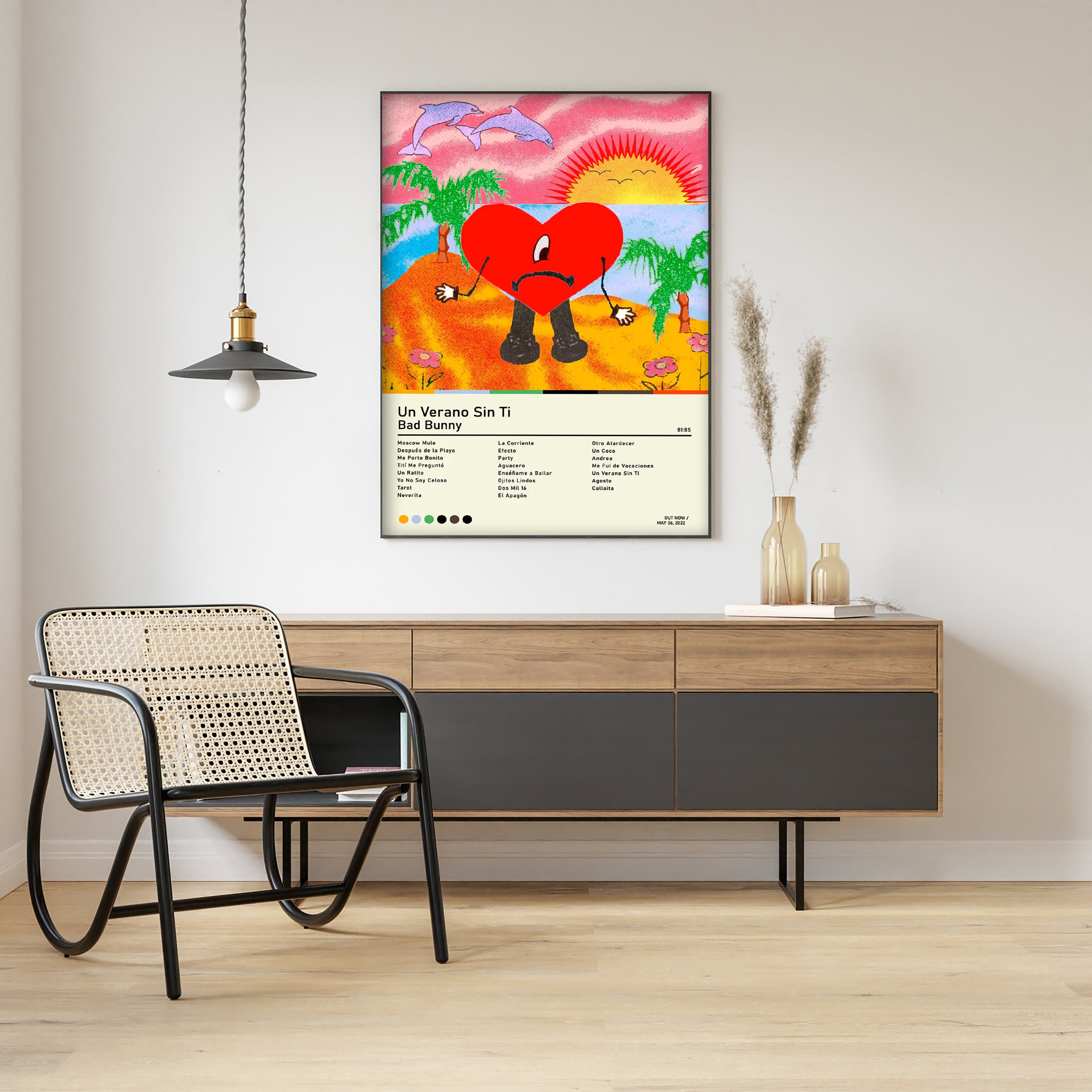 Bad Bunny Digital Art - Minimalist Album Cover Poster