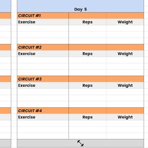 Weekly Workout Plan Template - Etsy