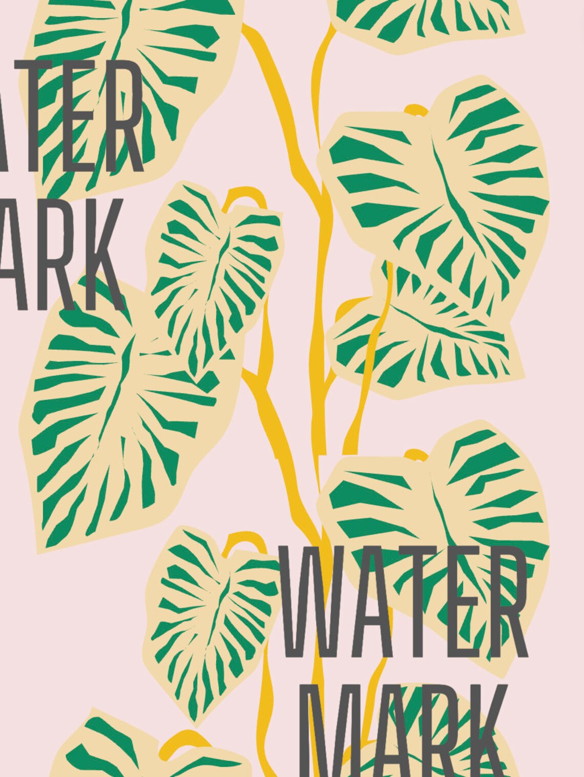 Colorful Leafy Plant Digital Download Poster - Etsy