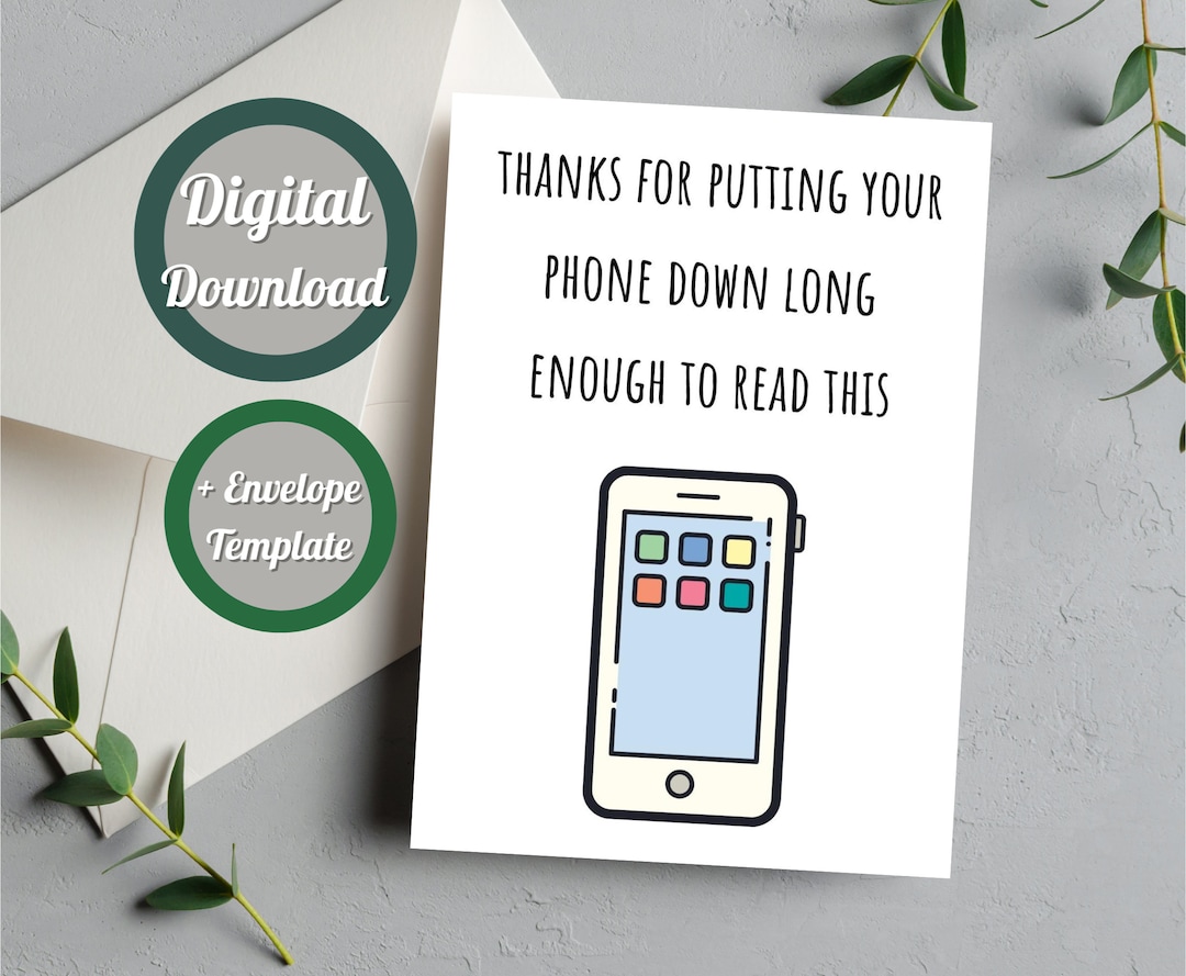 Funny Birthday Card for Teenager Always on Phone, Addicted to Texting ...