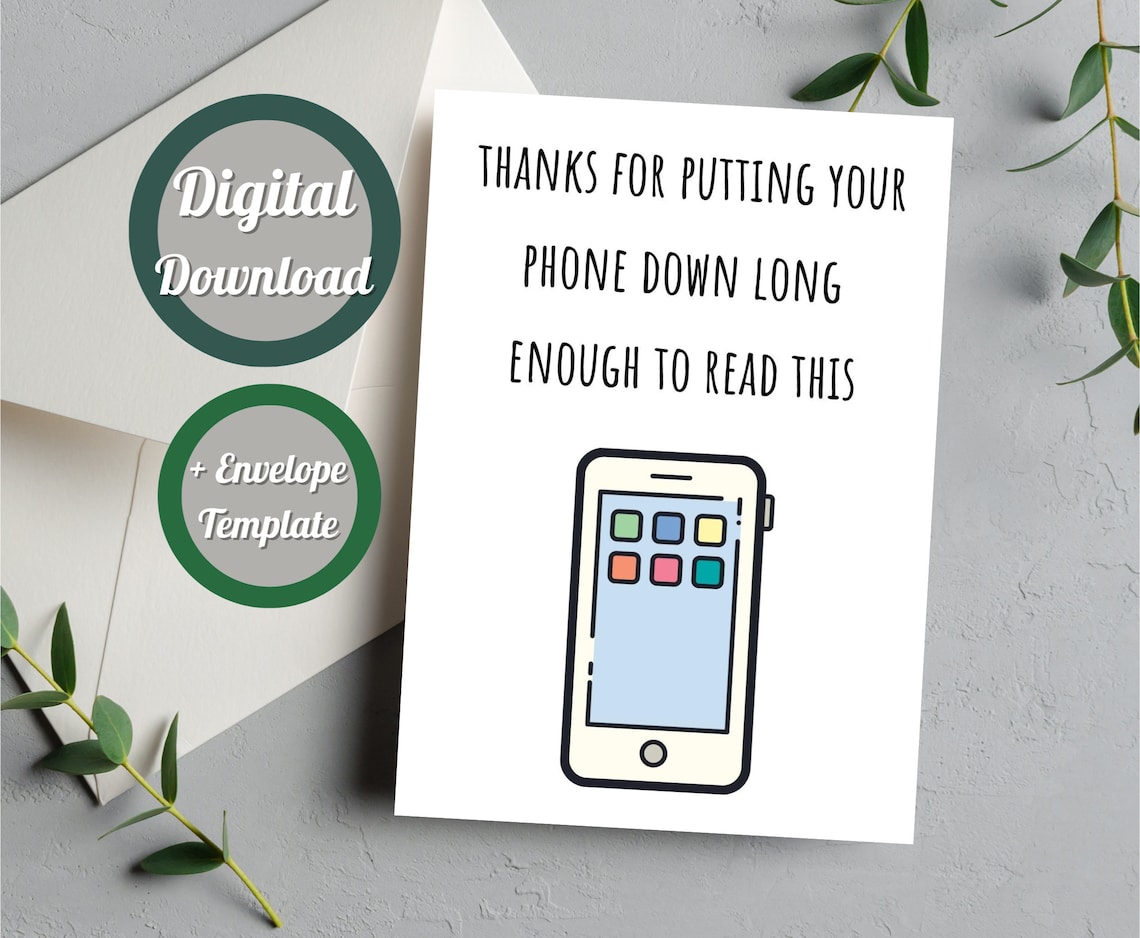 Funny Birthday Card for Teenager Always on Phone, Addicted to Texting ...
