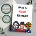Horror Movie Birthday Card, Scream Scary Movie Horror Killer Lovers ...
