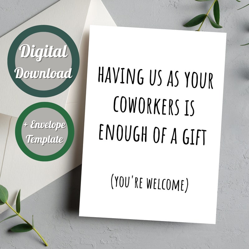 Funny Coworker Cards - Etsy