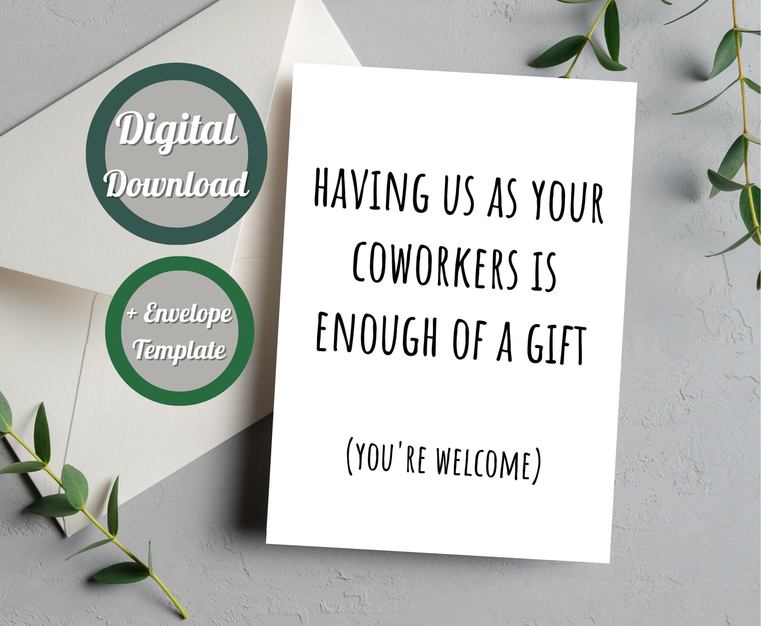 Funny Card for Colleague Coworker Birthday Card, Printable With ...
