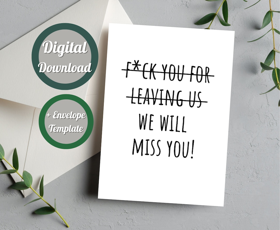 Going Away or Coworker Quitting Job, We Will Miss You, Funny Traitor ...