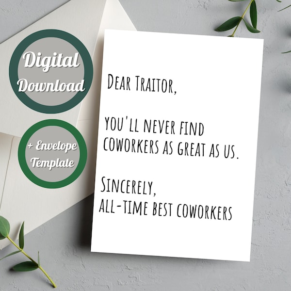 Quitting Job Card - Etsy