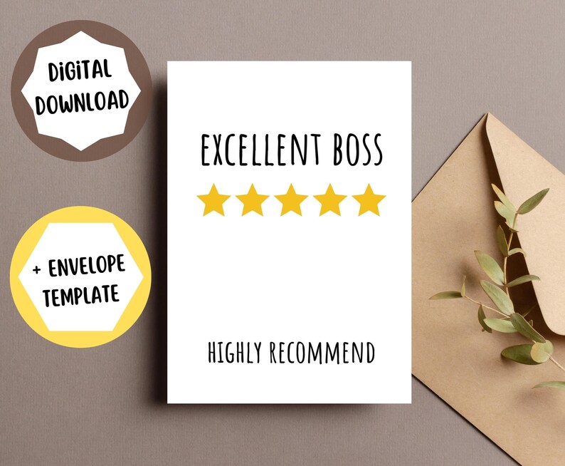 Gift for Boss Birthday Bosses Day Card Manager Gift Girl - Etsy
