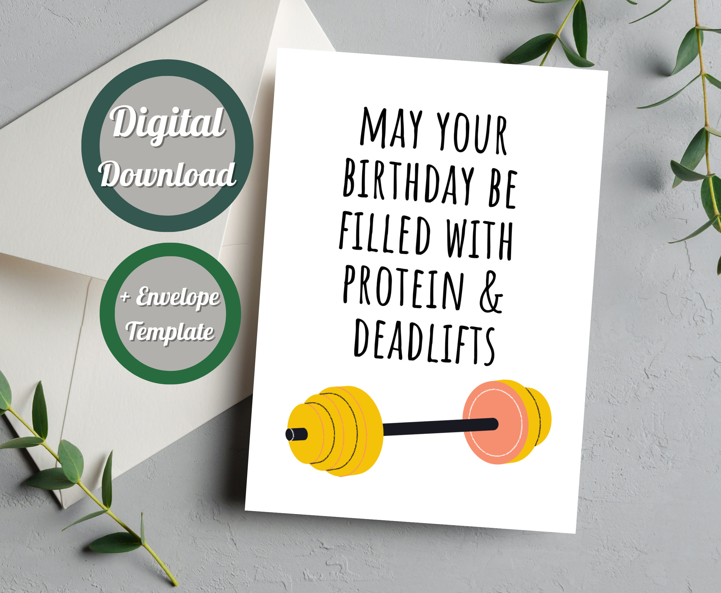 Gym Lover Birthday Card, Personal Trainer, Gym Bro, Weight Lifting ...