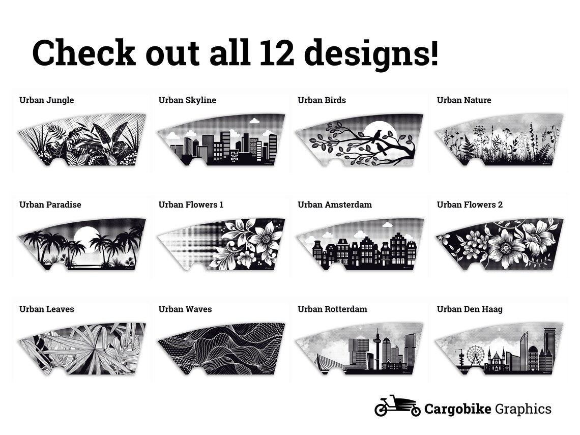 Large Cargo Bike Sticker Set for Urban Arrow Family Urban - Etsy