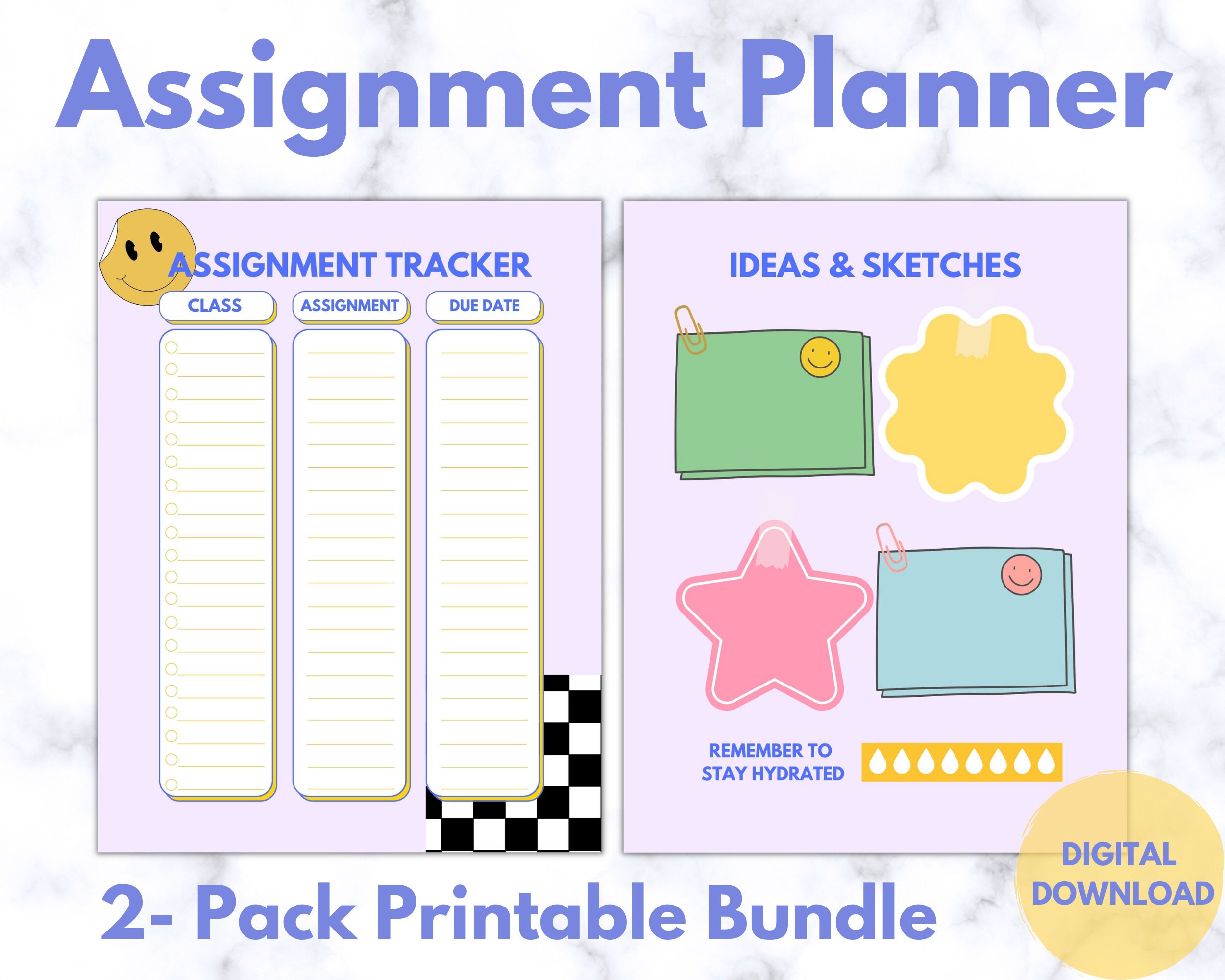 Academic Planner, Academic Digital Planner for Ipad, Assignment Planner ...