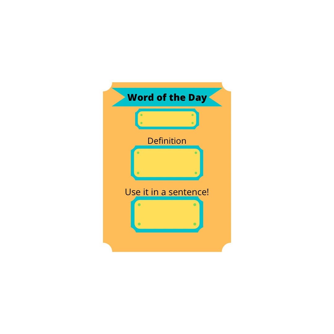 Word of the Day Printable - Etsy