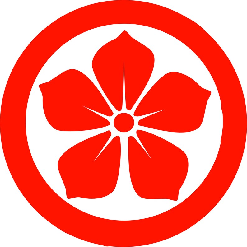 Red Sakura Japanese Motif Design - Etsy