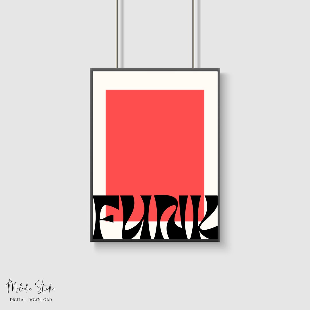 Funk Music Printable Wall Art for Music Lovers Digital Download Wall ...
