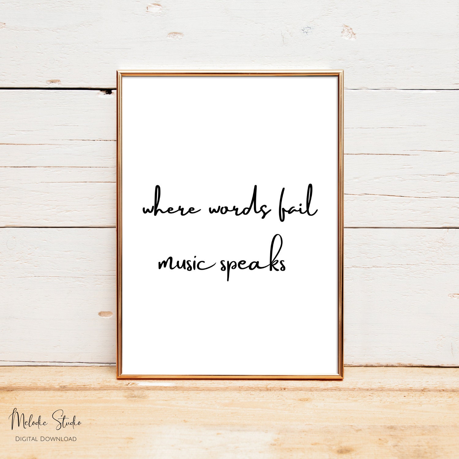 Where Words Fail, Music Speaks Printable Wall Art Music Prints ...