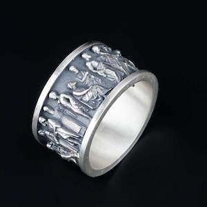 Ancient Roman Senator Ring: 925 Sterling Silver, Roman Empire Jewelry ...