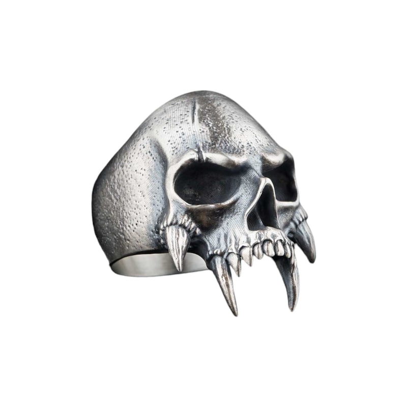 Silver Skull Ring - Etsy